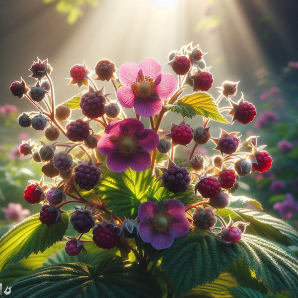 Rubus odoratus (Purple-flowering Raspberry, Purpleflowering Raspberry ...